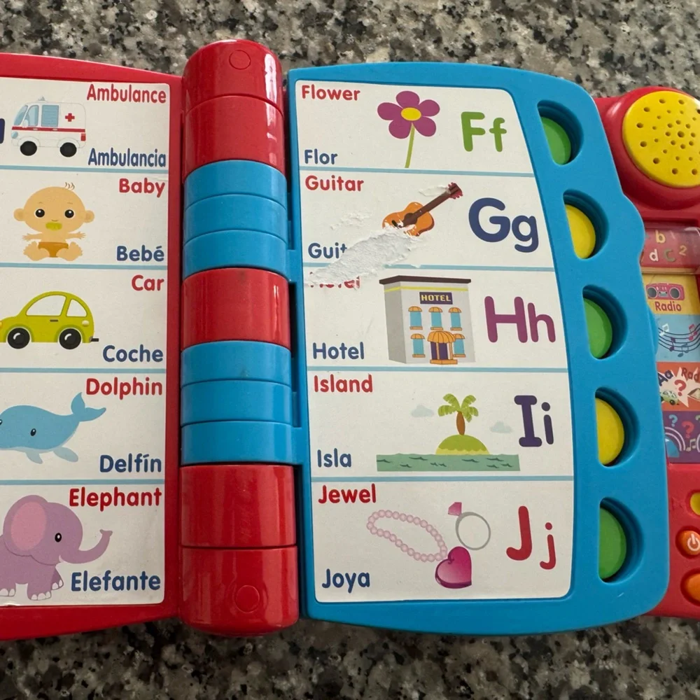Toys | Bilingual Talking Activity Book For Kids Red And Blue | Poshmark